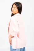 Dusky Pink Ruched Sleeve Blazer |Justyouroutfit