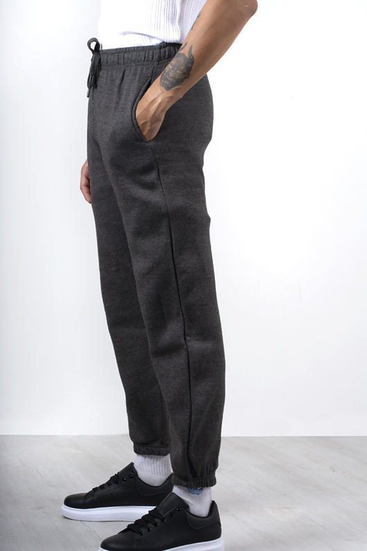 Mens Charcoal Basic Cuffed Joggers | justyouroutfit